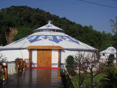 Cina Bianco etnico di sapore della tenda di Yurt del mongolian della famiglia per vita residenziale quotidiana in vendita