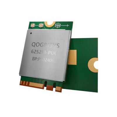 Cina QOGRISYS RTL8852CE Chipset ad alta velocità 2402Mbps Connettività wireless WIFI6 Modulo 6252M-PUC in vendita