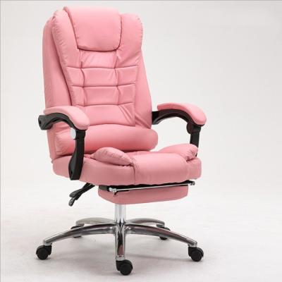 Cina Parte girevole comoda dell'ascensore dell'ufficio del Recliner della sedia del computer di Business Pink Leather del capo in vendita