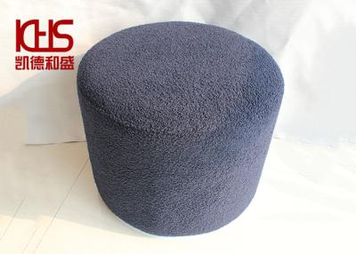 Cina Solid Color Dark Grey Footstool Round Bedroom Decorative Foot Rest With Storage in vendita