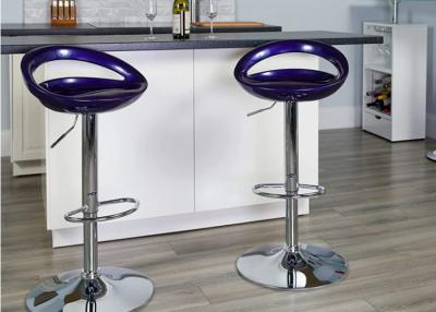 Cina Navy Blue Breakfast Bar Stools Plastic Stylish Bar Height Swivel Chair in vendita