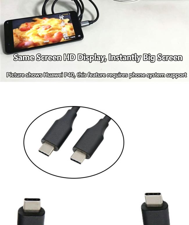 4K HD Video 60W PD Charging USB3.2 Gen2 Type C to Type C Data Cable for Phone Laptop 4K HD Video 60W PD Charging USB3.2 Gen2 Type C to Type C Data Cable for Phone Laptop