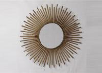 Quality ZY919096 Interior Decoration Circle Bamboo Sunburst Mirror For Home Decoration for sale