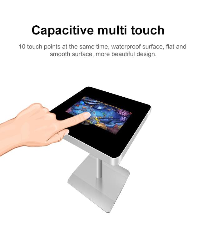 防水相互Lcdスクリーンはモールまたはレストランのための接触のコーヒー テーブルのスマートなゲーム テーブルに触れる