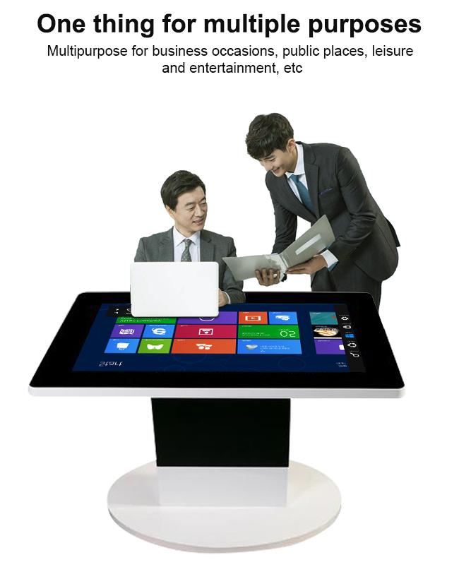 55インチのスマートなWindowsのタッチ画面のコーヒー テーブルの会議のゲームの広告の相互接触監視テレビのテーブル