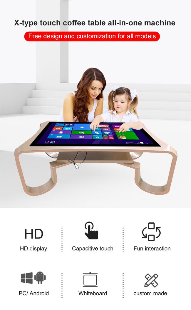Schermo di pubblicità LCD online di Digital dell'esposizione del centro commerciale di tocco della Tabella di Windows del tavolino da salotto a 43 pollici del touch screen