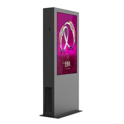 Cina Chioschi a 65 pollici touch screen, esposizione LCD diritta di Digital di pubblicità del pavimento con il condizionatore d'aria in vendita