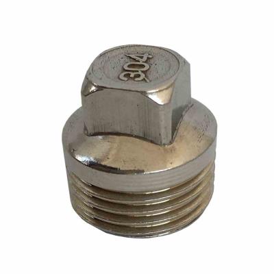 中国 150# NPT/BSPのステンレス鋼の通された付属品の正方形のプラグNptのステンレス鋼の付属品 販売のため