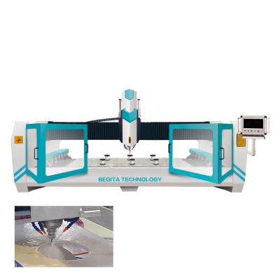 Cina 11KW Computerized Stone Sculpture Machine With Worktable Size 1400x3000mm in vendita