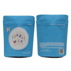 중국 LDPE Mylar Ziplockk 스탠드업 가방 파란색 재봉식 지퍼 가방 5 인치 높이 판매용
