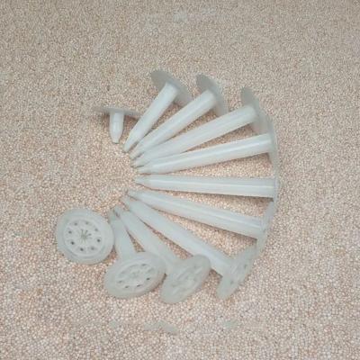 Spiral HDPE Flat Head Anchor Insulation Nail For Wall Insulation Fixing Anchors
