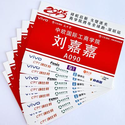 Chine Impression sérigraphique de numéros d'identification de course avec une haute résistance à la déchirure à vendre