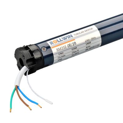 中国 35Mm Drip Proof 6Nm Tube Radio Motor With Remote Control Electronic Limit Tubular Motor For Rolling Shutter 販売のため