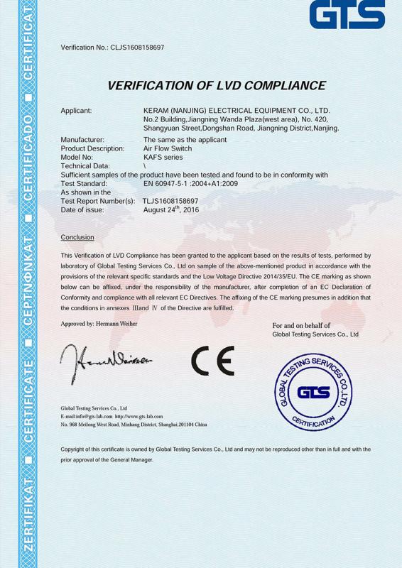 KAFS CE - Keram (Nanjing)ELECTRICAL Equipment Co., Ltd.