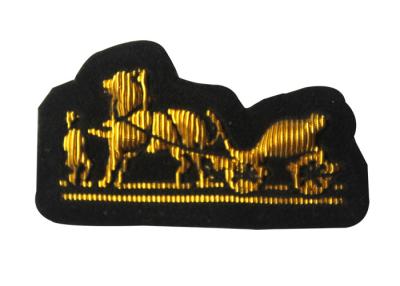 中国 刺繍されたジャケット パッチ、キャリッジ パターンによって刺繍されるロゴ パッチの鉄 販売のため