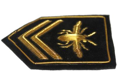 中国 金で刺繍された軍の金塊ワイヤーは警察のユニフォームのために記章を付けます 販売のため