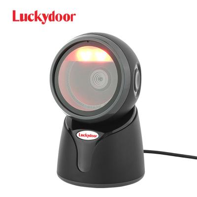 China USB Desktop Barcode Scanner Wireless Kiosk 2D Omnidirectional Bar QR Code Reader CMOS Light Source for Scanning Stock Product for sale
