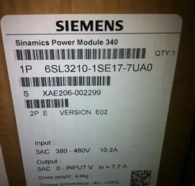 China Función de control modular de la automatización del PLC de 6SL3210-1SE17-7UA0 Siemens en venta