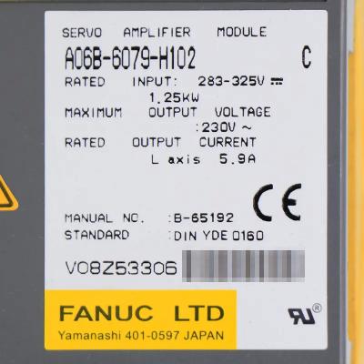 중국 A06B-6096-H102 새로운 1 조각 Fanuc 서보 모션 증폭기 노란색 고품질 판매용