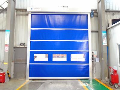 Cina Porte esterne industriali ad alta velocità durevoli con la finestra trasparente piena del PVC di 1.5mm in vendita