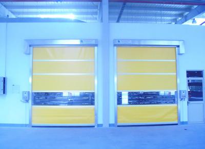 Cina Porta interna del PVC di giallo blu, porte industriali dell'officina in vendita