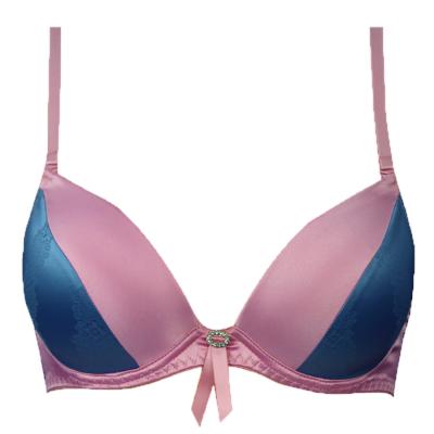 中国 パッドを入れられる謙虚さのジャカード サテンのゲルは乾燥している女性のためのブラを速く押上ます 販売のため