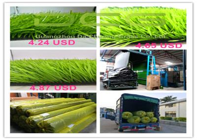 Cina Tappeto artificiale verde chiaro di calcio dell'erba con pp + NET + protezione della COLLA di SBR in vendita