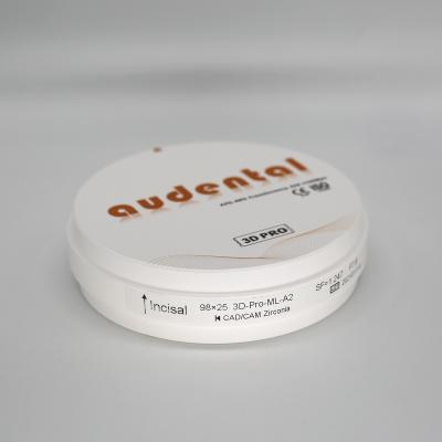 중국 고밀도 지르코니아 세라믹 치아 밀도 시너링 후 6.0g/cm3 방사성 0.1Bq/g 판매용