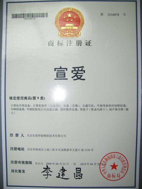 Certificate of Trademark Registration-4 - Beijing Sunheart Simulation Technology Co., Ltd