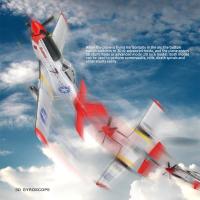 Outdoor Radio Control Aircraft Volantex P51D 400mm 4-CH RTF for Adults and