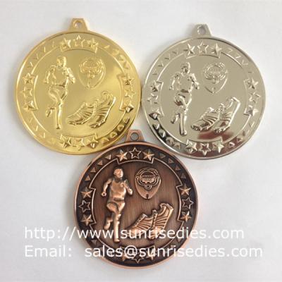 China Zamak sports running medals, China sport medal supplier for metal running medals for sale