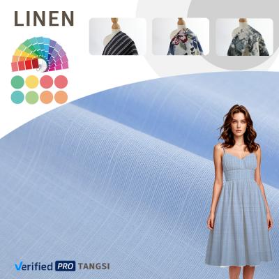 China Cotton Fabric With Slub Fashion High Quality Breathable Cloth Women's Clothing Woven Custom Fabric for Clothing for sale