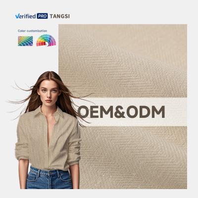 China Batch Quality Linen Tencle Fabric Wholesale Linen Shirting Fabric Summer Shirts Material Woven Dyed Fabric for sale