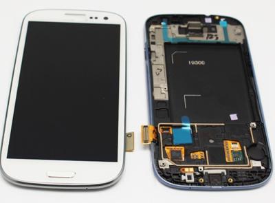 Cina Touch screen LCD della galassia S3 i9300 di Samsung con il complessivo telaio del convertitore analogico/digitale in vendita