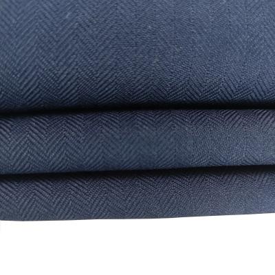 China Tecido de fato e casaco masculino sustentável 300D Herringbone com 50% Poliéster 50% PRET à venda