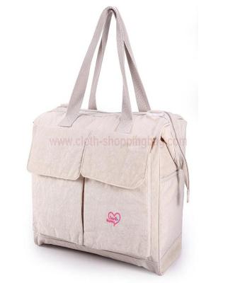 Cina Bianco di nylon durevole leggero della borsa a tracolla con la tasca laterale fuori in vendita