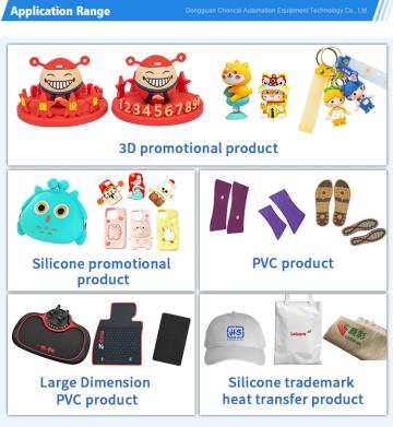 Soft PVC Rubber 3D Keychain Making Machine production samples