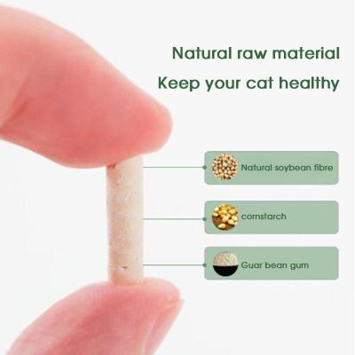 Cina Tofu a base vegetale Cat Litter Free Dust Clumping Forma di striscia schiacciata per gatti in vendita