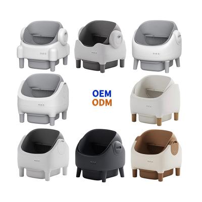 China Extra Large Automatic Pet Litter Box Pet Toilet Self Cleaning Litter Box With Sensor for sale
