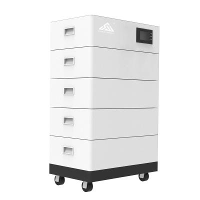 China Hybrid Grid Connection Stackable LiFePO4 Solar Battery 5KWH 10KWH 15KWH 20KWH for Home for sale