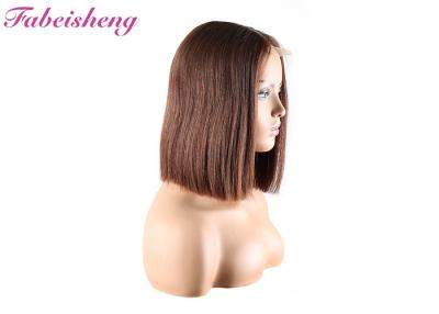 Chine 150% 180% Densité Bob Perruques Longueur 10 pouces-14 pouces Couleur brune avec style Bob à vendre