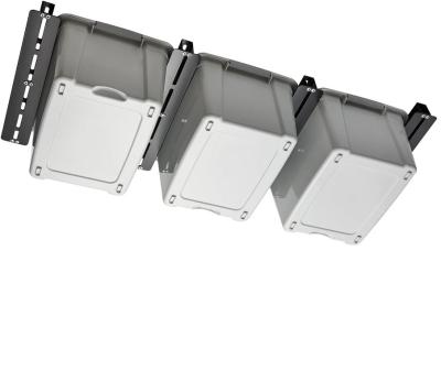 China Gallon Tote Overhead Storage Bin Rack voor 3 bins, Metal Storage Organization Plafond Garage Storage Bracket Te koop