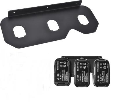 China 3 slot batterij opslaghouder wand montage rek ANTI-RUST compatibel met 18V batterij Te koop