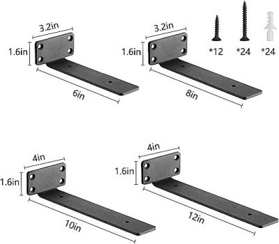China Poeder bekleed L-vormige plankbeugel Verborgen stalen beugels voor planken 0,2 inch dik Te koop
