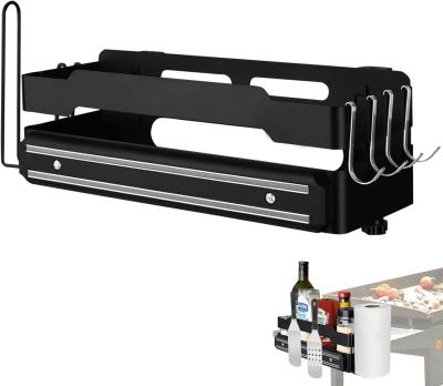 Cina Griddle Caddy con portautensili magnetici Accessori da barbecue Scatola di stoccaggio con porta asciugamani di carta per 28