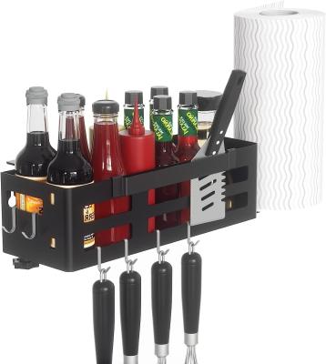 Cina Appendi comodamente gli attrezzi da barbecue e immagazzina i condimenti con questo griddle accessori caddy in vendita