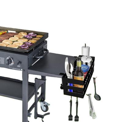 Cina Griddle Grill Caddy BBQ Accessori Organizzatore per Outdoor Blackstone Grill con porta asciugamani di carta in vendita
