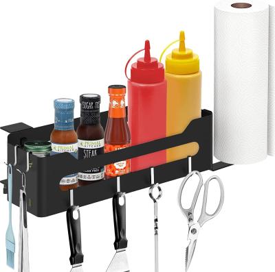 Cina Polvere rivestita Spazio risparmio Griddle Caddy con porta torre di carta migliorato convenienza in vendita