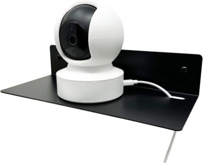China Elegante Matt Black Wall Mount Floating Metal Wall Shelf Bracket para fácil instalação à venda