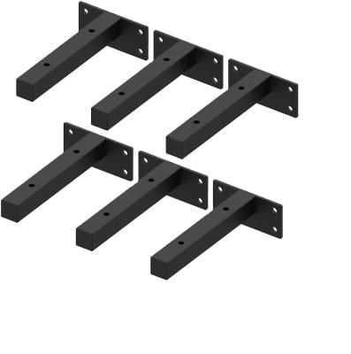 Cina Brackets per scaffali industriali neri per scaffali galleggianti decorativi da 8 pollici Spessore 4 mm/6 mm in vendita